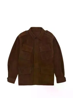 FORTELA Four-pocket Suede Jacket - Brown