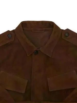 FORTELA Four-pocket Suede Jacket - Brown