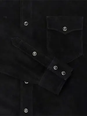 FORTELA Linda Suede Shirt - Black