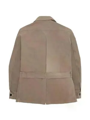 FORTELA Clint Belted Herringbone Jacket - Neutrals