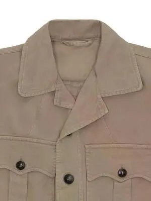 FORTELA Clint Belted Herringbone Jacket - Neutrals