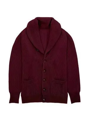 FORTELA Stoke Shawl-collar Cashmere Cardigan - Red