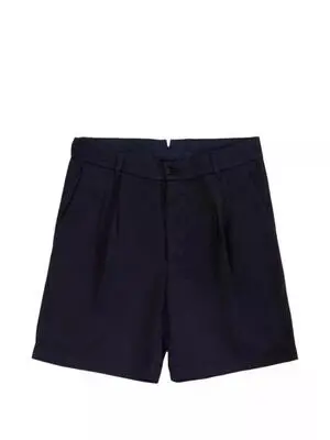 FORTELA Pleated Bermuda Shorts - Blue