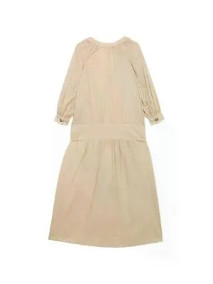 FORTELA Violet Mandarin-collar Maxi Dress - Neutrals