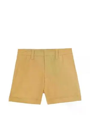 FORTELA Bedford Zigzag Stitch Cotton Bermuda Shorts - Brown