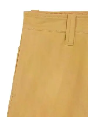 FORTELA Bedford Zigzag Stitch Cotton Bermuda Shorts - Brown
