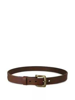 FORTELA Leather Buckle Belt - Brown
