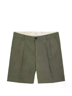 FORTELA Pleated Bermuda Shorts - Green