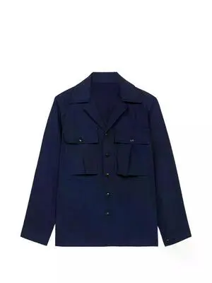 FORTELA Solomont Flap-pocket Shirt - Blue