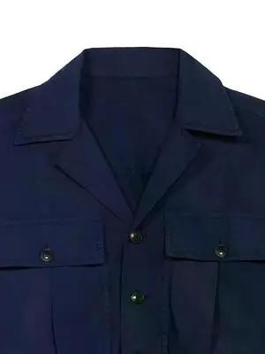 FORTELA Solomont Flap-pocket Shirt - Blue