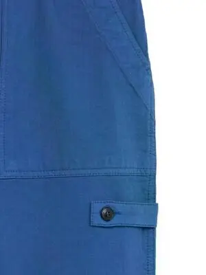 FORTELA Herringbone Weave Patch Pocket Trousers - Blue