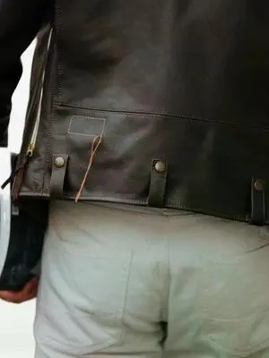 FORTELA Asymmetrical-zip Leather Jacket - Brown