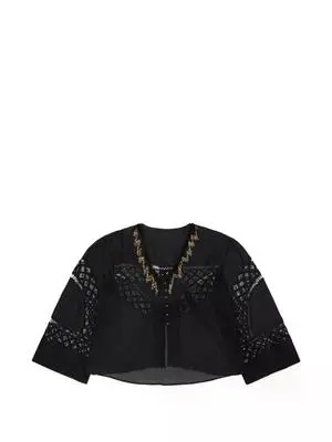FORTELA Intarsia Beaded Blouse