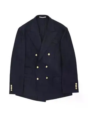FORTELA Travel Double-breasted Blazer - Blue