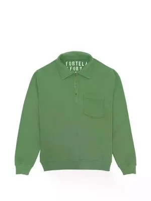FORTELA Yale Zip Chest-pocket Sweatshirt