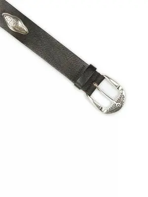 FORTELA Culien Embellished Leather Belt - Brown