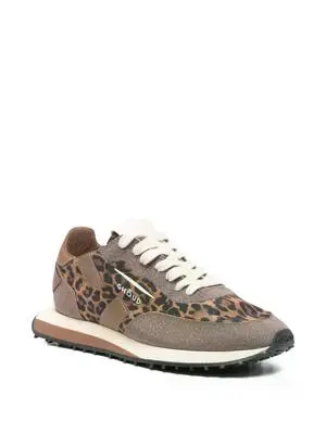 GHOUD VENICE Leopard-print Lace-up Sneakers