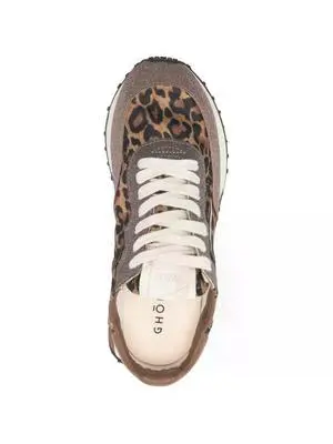 GHOUD VENICE Leopard-print Lace-up Sneakers