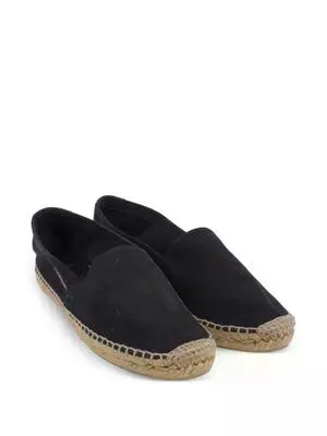 Saint Laurent Logo-embroidered Canvas Espadrilles - Black