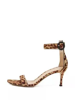 GIANVITO ROSSI Leopard-print Ankle-strap Sandals