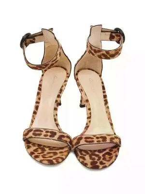 GIANVITO ROSSI Leopard-print Ankle-strap Sandals