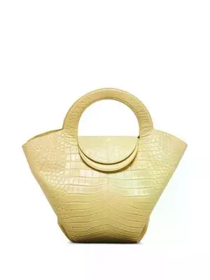 Bottega Veneta Crocodile-embossed Tote Bag - Yellow