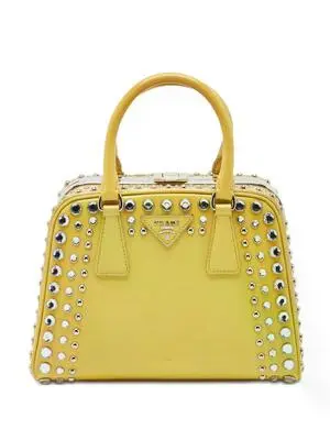 Prada Studded Leather Tote Bag