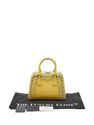 Prada Studded Leather Tote Bag
