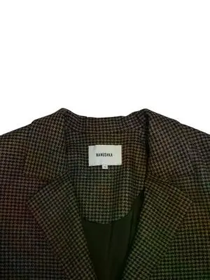 Nanushka Houndstooth Button Blazer