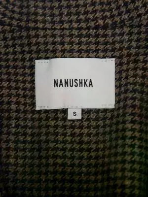 Nanushka Houndstooth Button Blazer