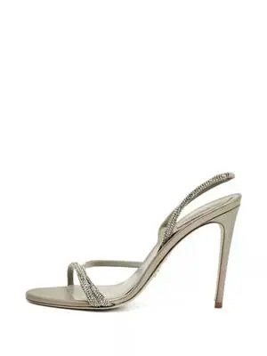 Rene Caovilla Satin Slingback Sandals