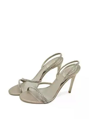 Rene Caovilla Satin Slingback Sandals