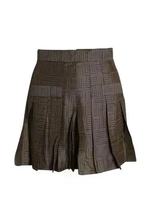 Sandro Gael Pleated Jacquard Shorts