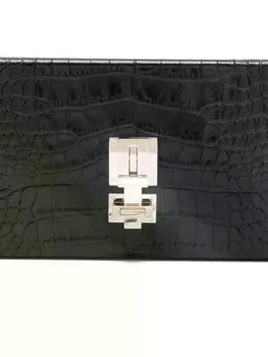 TOM FORD Silver-tone Hardware Clutch - Black