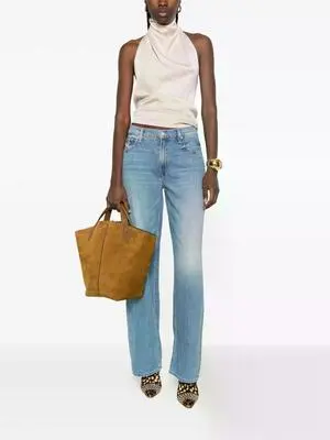 MOTHER Spinner Zip Sneak Wide-leg Jeans - Blue