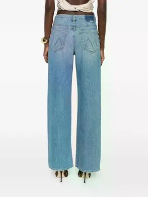 MOTHER Spinner Zip Sneak Wide-leg Jeans - Blue