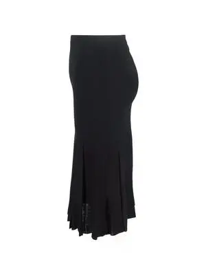 Theory Pleated A-line Midi Skirt