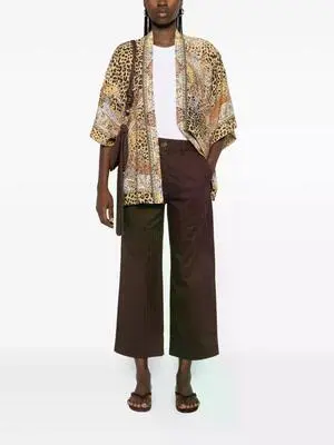 Etro Paisley Leopard Print Jacket - Neutrals