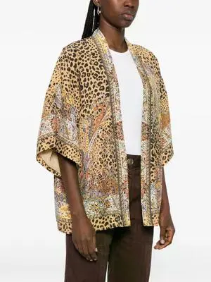 Etro Paisley Leopard Print Jacket - Neutrals