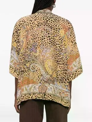Etro Paisley Leopard Print Jacket - Neutrals