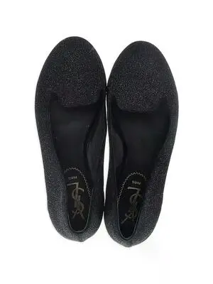 Saint Laurent Glittering Leather Slip-on Flats