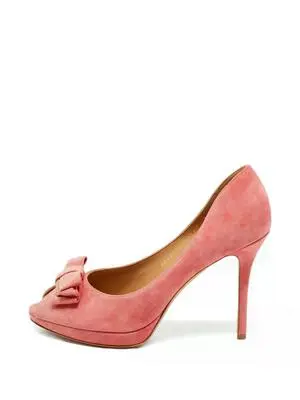 FERRAGAMO Peep-toe Bow Pumps