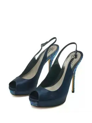 Gucci Peep-toe Slingback Platform Pumps