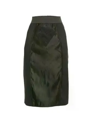 Dolce & Gabbana Satin-insert Midi Skirt