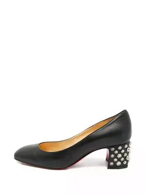 CHRISTIAN LOUBOUTIN Spiked Block Heel Pumps