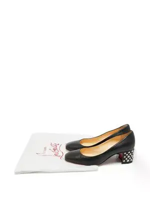 CHRISTIAN LOUBOUTIN Spiked Block Heel Pumps