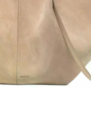 Yuzefi Large Mochi Suede Shoulder Bag - Neutrals