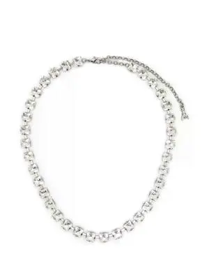 Patrizia Pepe Logo-detail Choker Necklace - Silver