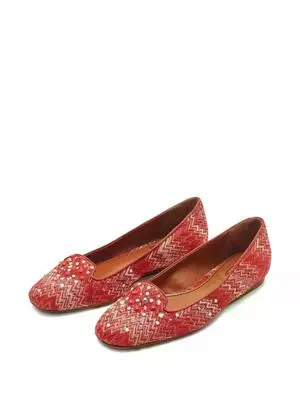 Missoni Zigzag-embroidered Ballerina Flats
