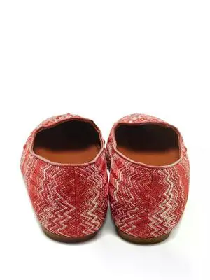 Missoni Zigzag-embroidered Ballerina Flats